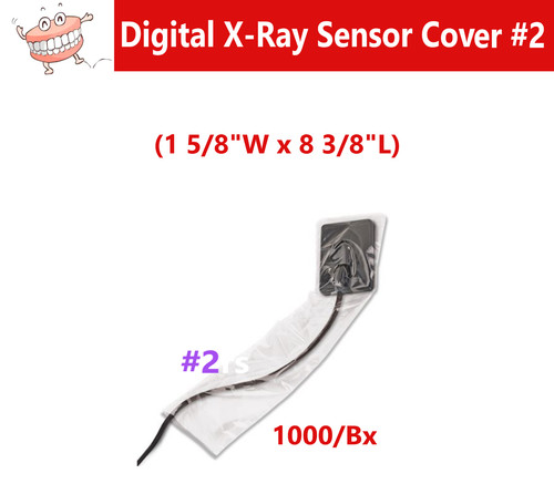 1000 Dental Digital X-Ray Sensor Cover #2 Sleeves, 1 5/8"W x 8 3/8"L ...