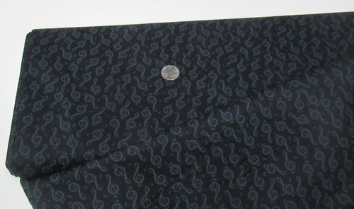 Timeless Treasures quilt-craft fabric TREBLE CLEF MUSIC blk 8 yds (c ...