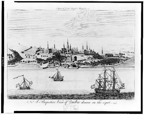 Photo:View of Quebec drawn on the spot / Hulett fecit. 1750's | eBay