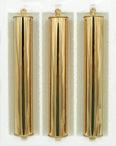 Grandfather Clock Weight Shells Set 3 Polished Brass 38 x 235 mm 1 1/2 ...