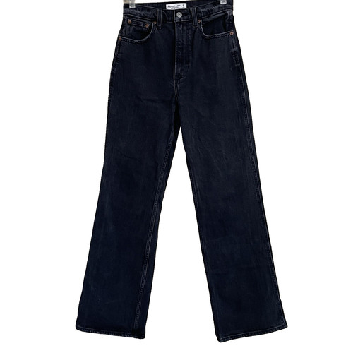 Abercrombie & Fitch Black 90s Relaxed Ultra High Rise Jeans Size 26 /2R ...