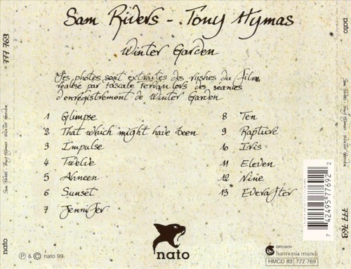 SAM RIVERS/TONY HYMAS WINTER GARDEN NEW CD 742495776922| eBay