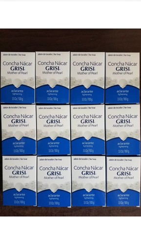 12 MOTHER OF PEARL GRISI BAR SOAP LIGHTENING CONCHA NACAR 3.5 OZ EA ...