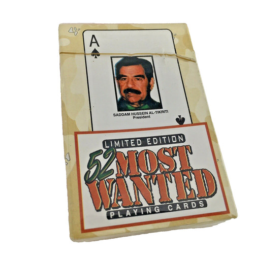 52+Most+Wanted+Limited+Edition+Playing+Cards+Iraq+War+Saddam+2+Decks ...