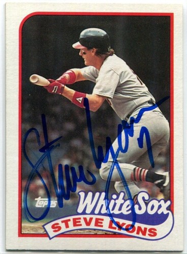 STEVE LYONS Signed 1989 Topps Baseball Authentic Autograph #334 | eBay
