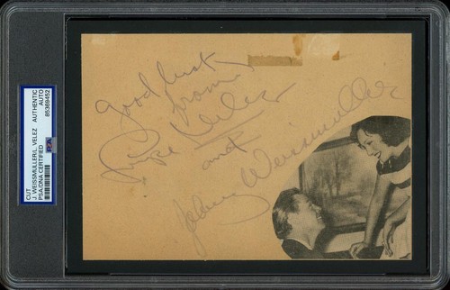 LUPE VELEZ & JOHNNY WEISSMULLER autograph scrapbook display | signed ...