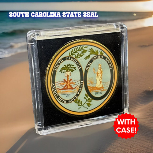 SOUTH CAROLINA (SC) State Seal Challenge Coin Colorized USA INCLUDES ...