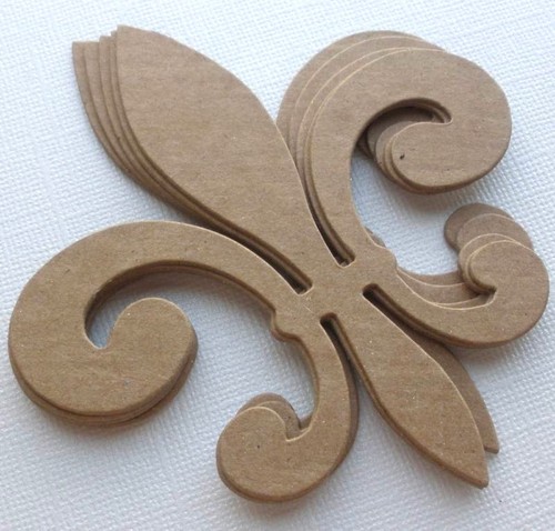 {9} *FLEUR DE LIS * Bare Chipboard Die Cuts - 3.5" x 4" | eBay