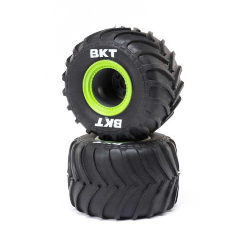 Losi 1/18th Mini-LMT Green Premounted Monster Truck Tires/Wheels ...