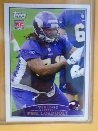 PHIL LOADHOLT MINNESOTA VIKINGS 2009 TOPPS FOOTBALL, CARD #418 | eBay