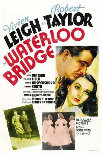 WATERLOO BRIDGE Movie POSTER 27x40 B Vivien Leigh Robert Taylor Lucile ...