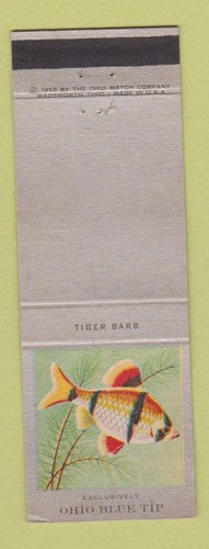 Matchbook Cover - Ohio Blue Tip Matches Tiger Barb Fish | eBay