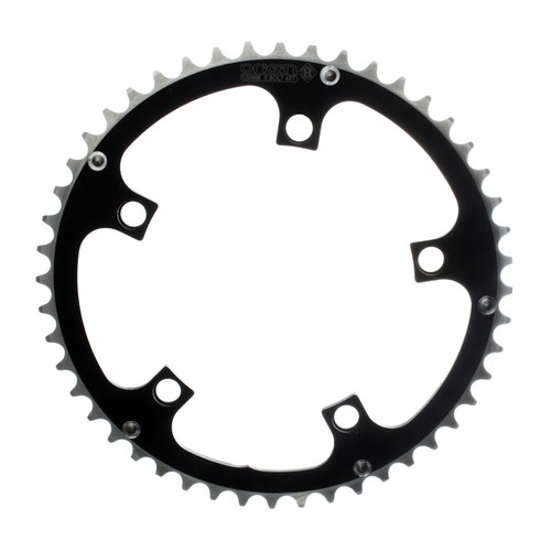 Origin8 Chainring 48t 130 BCD 5-Bolt 8/9/10-Spd Alloy Blk/Silver Ramped ...