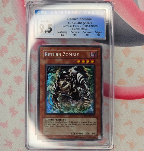 Yu-Gi-Oh! Return Zombie - PP01-EN006 - Secret Rare - CGC GEM-MINT 9.5 ...