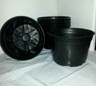 Set of 50 - 9 inch (9" x 6") BLACK MUM POTS PLANT LOT PAN plastic ...