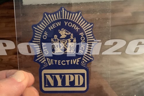 NYPD Police Detective “Collectible” *Inside* Window Decal *Faces ...
