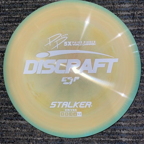 NEW DISCRAFT ESP SWIRLY STALKER DISC GOLF FAIRWAY DRIVER GR/WT 175-6G ...