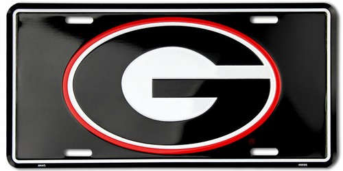 University of Georgia "G" Logo Glossy Black College License Plate ...