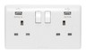 Designa 10 X TWIN DOUBLE SWITCHED SOCKET WHITE 13 AMP TWIN ELECTRIC ...