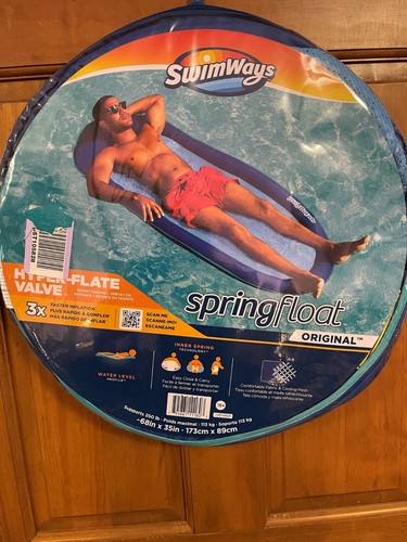 SwimWays Spring Float Original Pool Lounge Chair, Inflatable for Adults ...