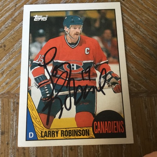 Autographed 1987-88 Topps Larry Robinson. HOF. #H-1 | eBay