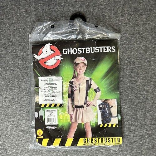 Ghostbusters Costume Dress Youth Large Tan Hat Belt Backpack Halloween ...