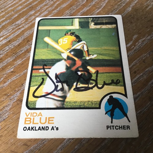 Autographed 1973 Topps Vida Blue. DEC. L-1 | eBay