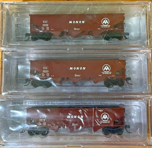 N BLUFORD SHOPS 73603 3-BAY OFFSET HOPPER 3 PACK MONON CI&L 4599 4535 4578 | eBay