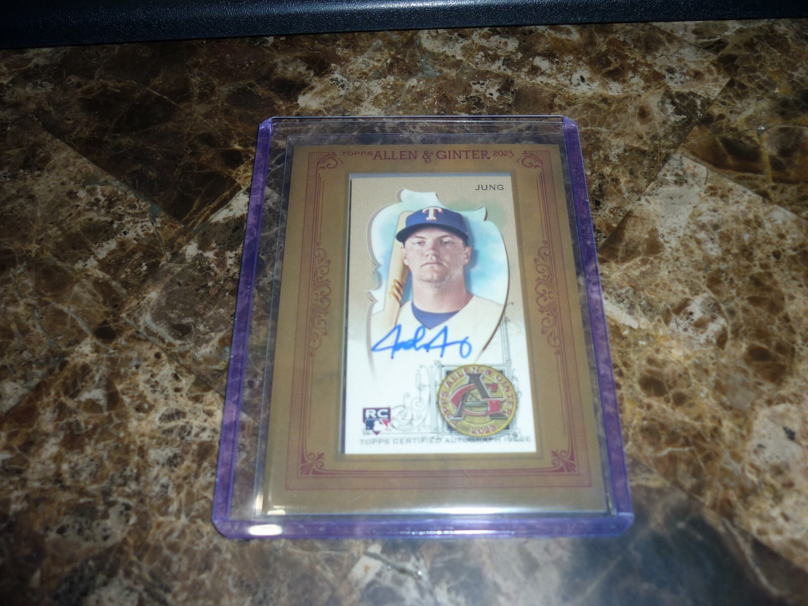 Josh Jung 2023 Topps Allen & Ginter #MA-JJ Framed Mini Auto RAW Price ...