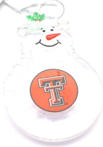 Texas Tech Red Raiders 4.5" Traditional Acrylic Snowman Ornament | eBay