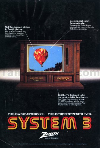 1978 Zenith System 3 Color Television Vintage Print AD Unique Gift Idea ...