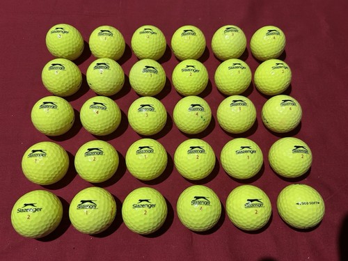 30 SLAZENGER V300 SOFT YELLOW GOLF BALLS - PEARL / GRADE A CONDITION ...