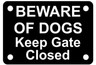 Beware of Dog Keep Gate Closed Sign Plaque Close Shut Outdoor Rated ...