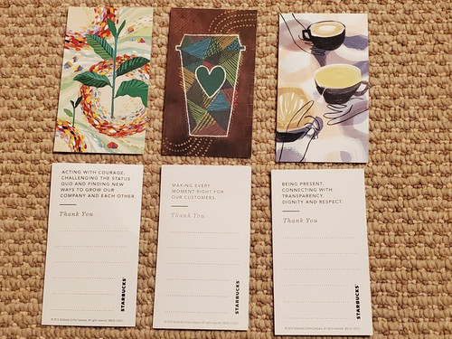 Starbucks Cards 2016 Barista THANK YOU card set of 3 - USA | eBay