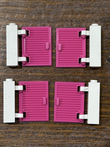 2 sets of LEGO Friends shutters windows with hinge Pink And White ...