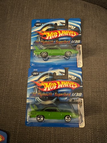 Hot Wheels Lot 2x '70 Plymouth Superbird 2006 First Editions Short Card ...