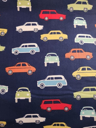 Sweet Ride Cars Blue Cotton Fabric By the Yard, Andover | eBay