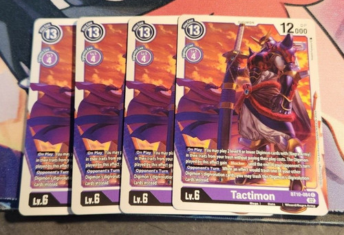 x4 Playset Digimon TACTIMON BT10-084 Purple Common | eBay