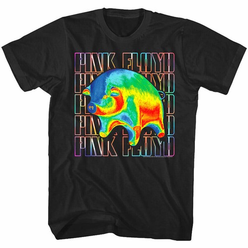Pink Floyd Psychadelic Floating Pig Mens T Shirt Animals Rock Concert ...