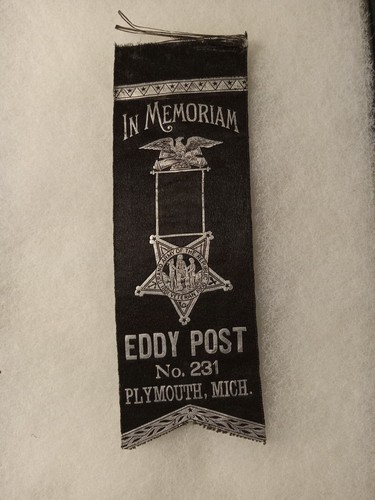 PLYMOUTH MICHIGAN WAYNE CO GAR CIVIL WAR VET GRAND ARMY REPUBLIC ...
