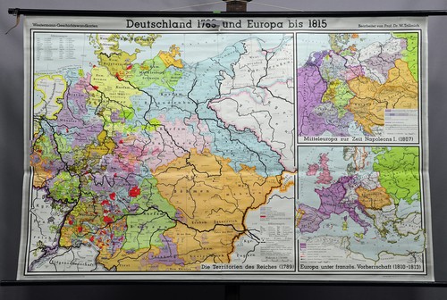 Vintage Picture Poster Wall Chart Geography Map Germany 1789 Europe ...