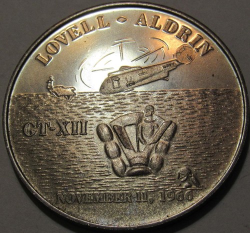 GEMINI-TITAN II GT-XII 12 LOVELL ALDRIN CREW SPACE MISSION COIN FINAL ...