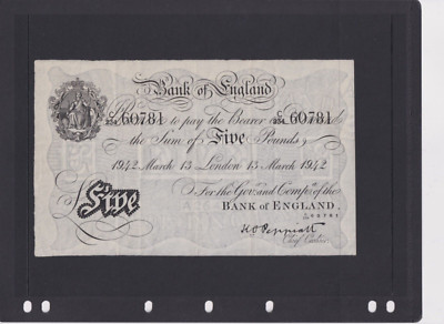 White Five Pound Note in English Banknotes Pre-1952 for sale | eBay