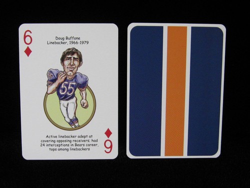 Doug Buffone Chicago Bears "6 of Diamonds" Hero Decks Playing Card | eBay