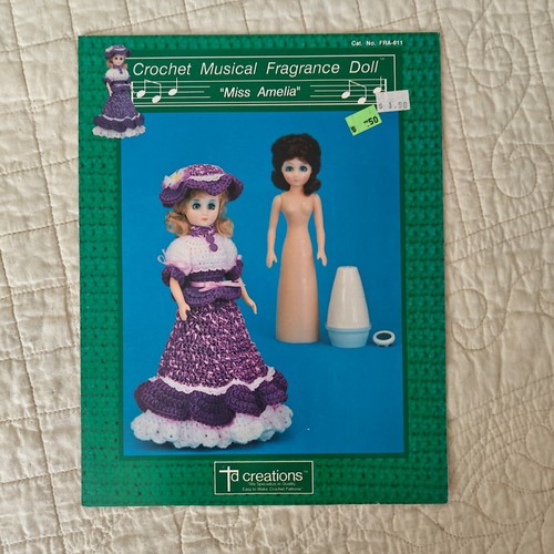 Rare 1990 "Miss Amelia" Crochet Music Fragrance Doll Dress Pattern Td ...