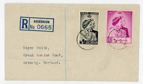 P40/11 ASCENSION 1948 ROYAL SILVER WEDDING REGISTERED FDC COVER | eBay