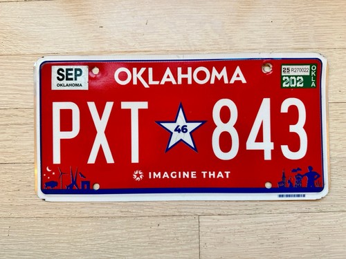 2020s OKLAHOMA RED Imagine That License Plate - PXT-843 | eBay