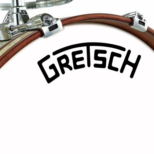 Gretsch Vintage Repro Logo collection. Adhesive Vinyl Sticker bass drum ...