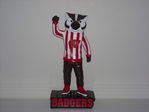 BUCKY Wisconsin Badgers Mascot 2019 Statue 12" NCAA Figurine Limited ...
