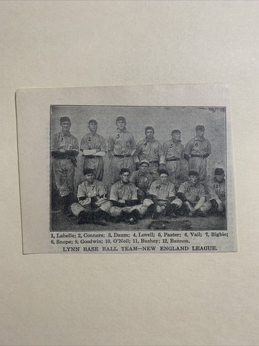 Lynn Shoemakers MA New England Lg Tom Bannon Bob Vail 1905 Baseball ...